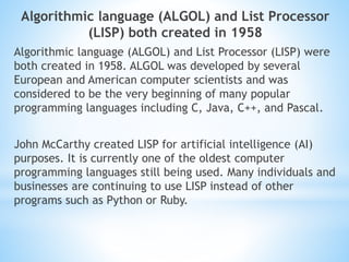 History of Computer Programming Languages.pptx