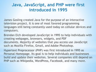 History of Computer Programming Languages.pptx