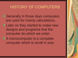 History of computers | PPT | Computing | Technology & Computing