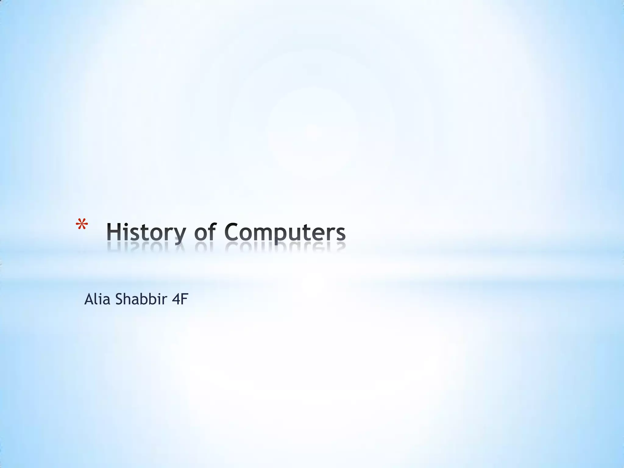 History of computers | PPT