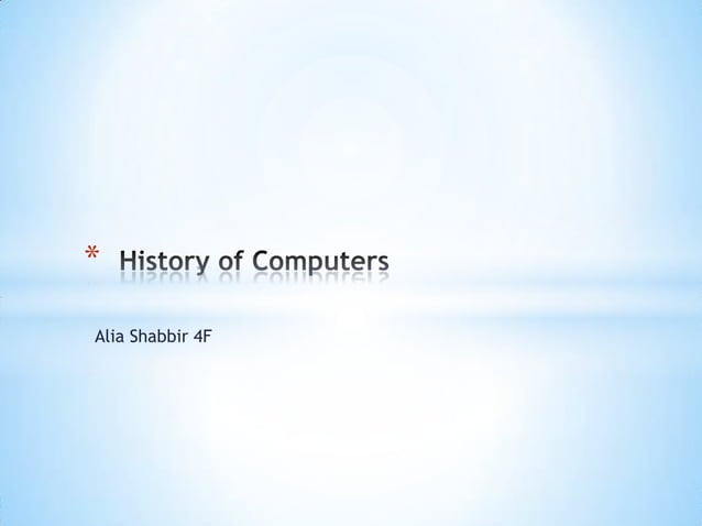 History of computers | PPT