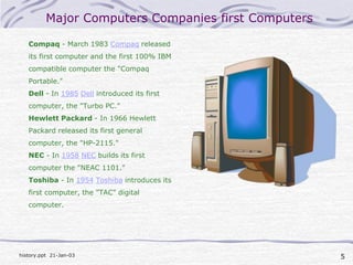 The History of computers | PPT