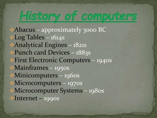 History of computers | PPSX