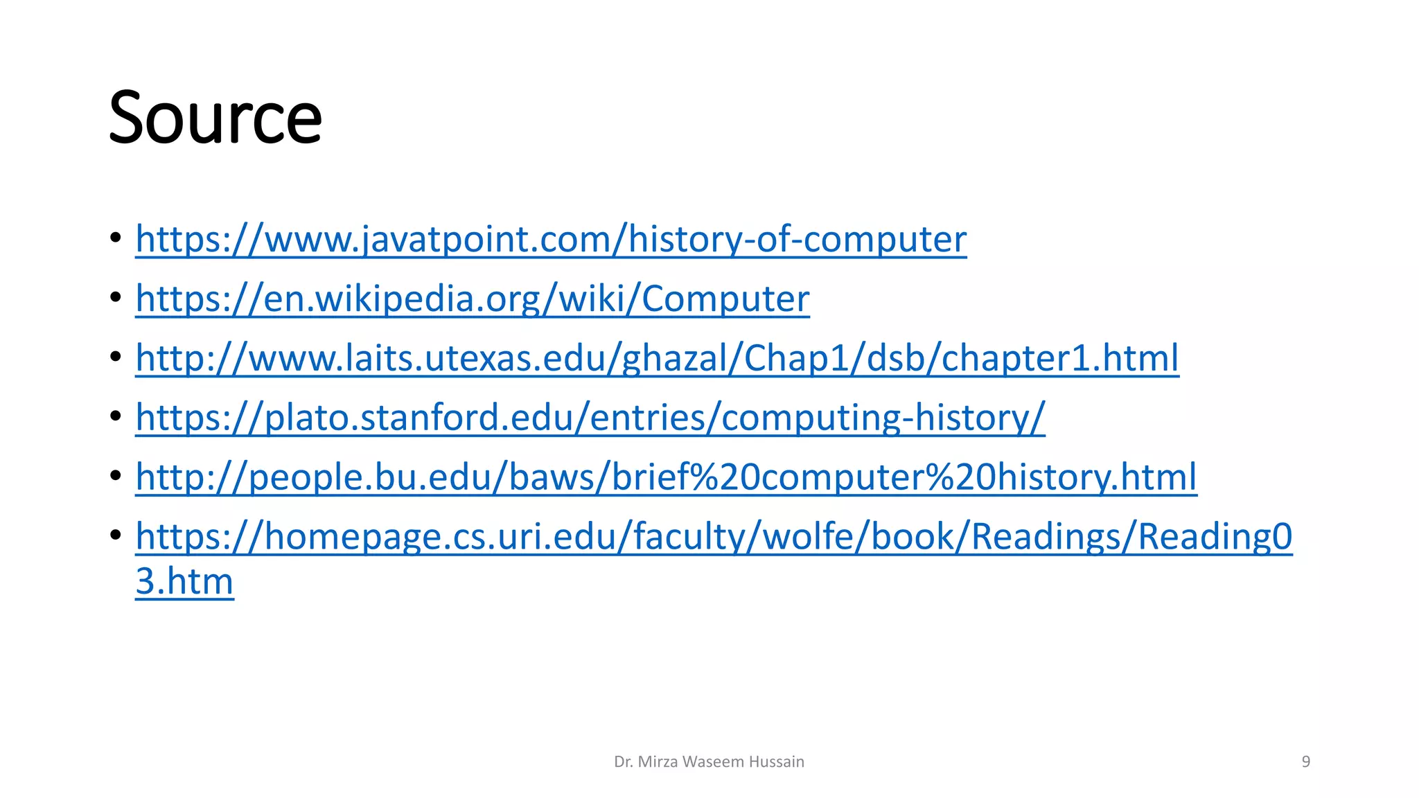 History of computers | PPTX