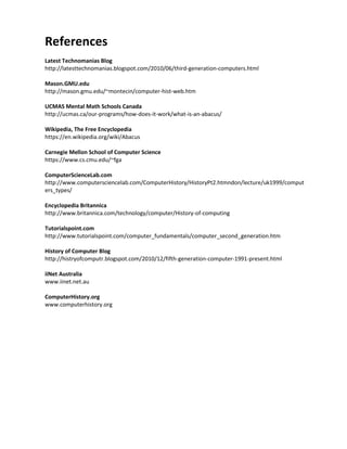 History of Computers | PDF | Computing | Technology & Computing