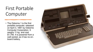 History Of Computers on my opinion, i am student | PPT