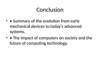 The History of Computers - From Ancient Tools to Modern Machines | PPT