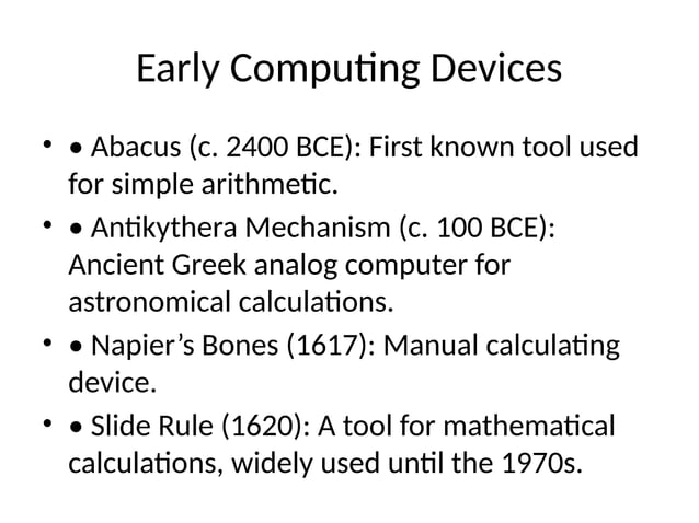 The History of Computers - From Ancient Tools to Modern Machines | PPT ...