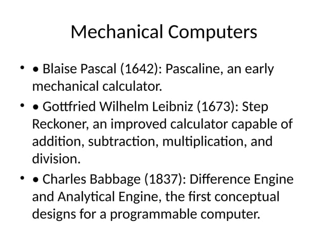 The History of Computers - From Ancient Tools to Modern Machines | PPT