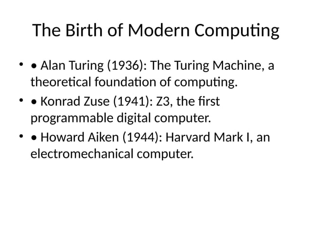 The History of Computers - From Ancient Tools to Modern Machines | PPT