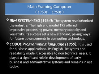 HISTORY OF COMPUTERS including the five generations.pptx