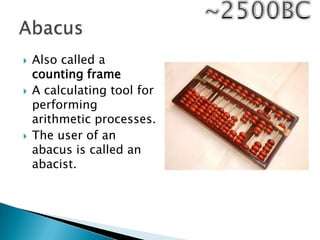History of computers - Ancient | PPTX