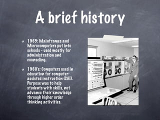 History of Computers in Schools | KEY