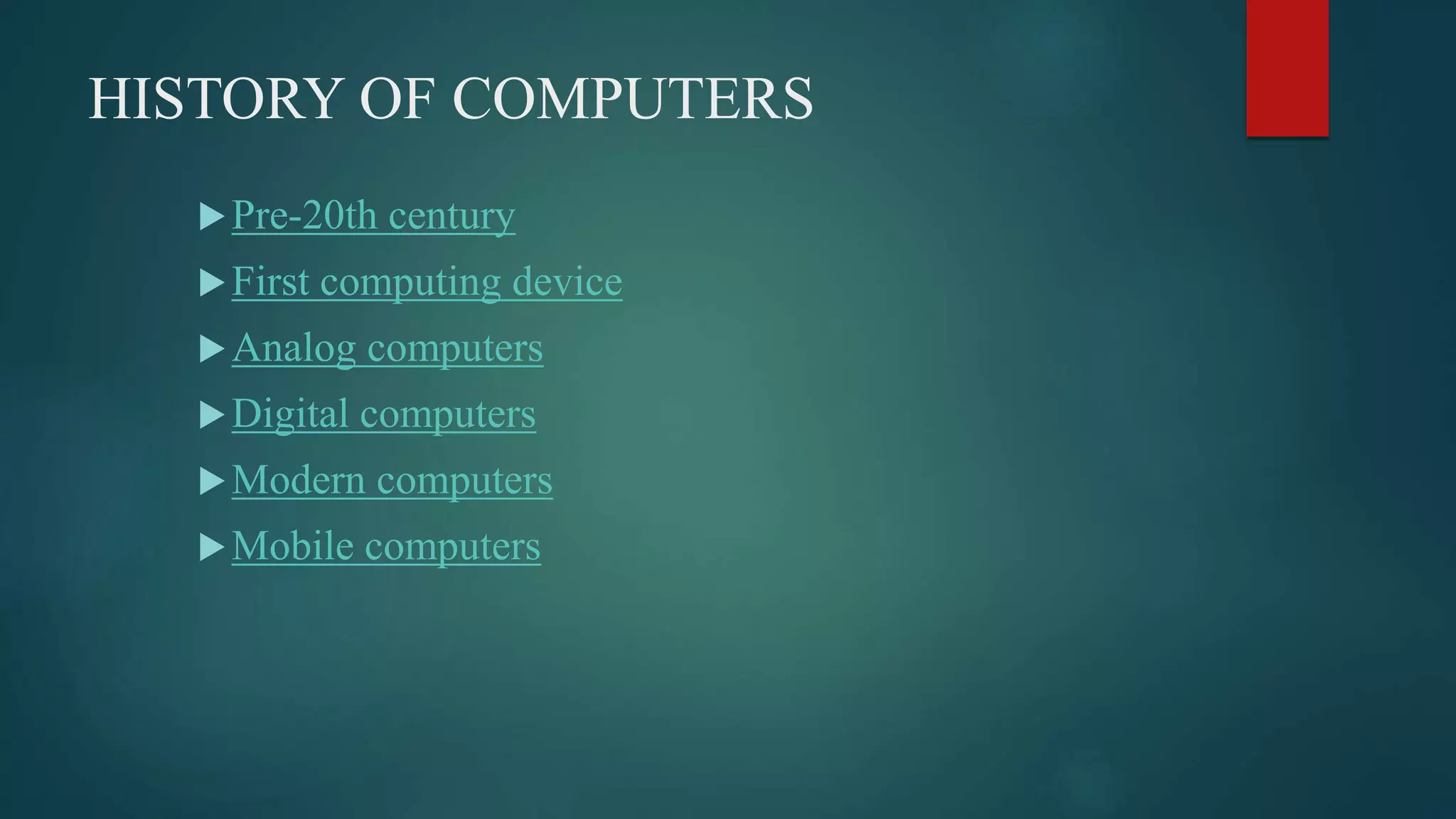 History of computers 2 | PPTX | Computing | Technology & Computing
