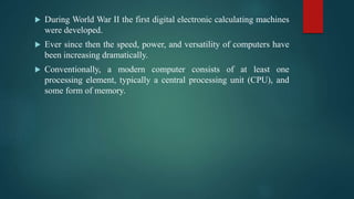 History of computers 2 | PPTX | Computing | Technology & Computing