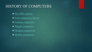 History of computers 2 | PPTX | Computing | Technology & Computing