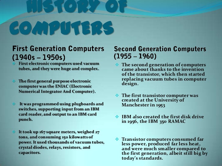 History of computers and its types