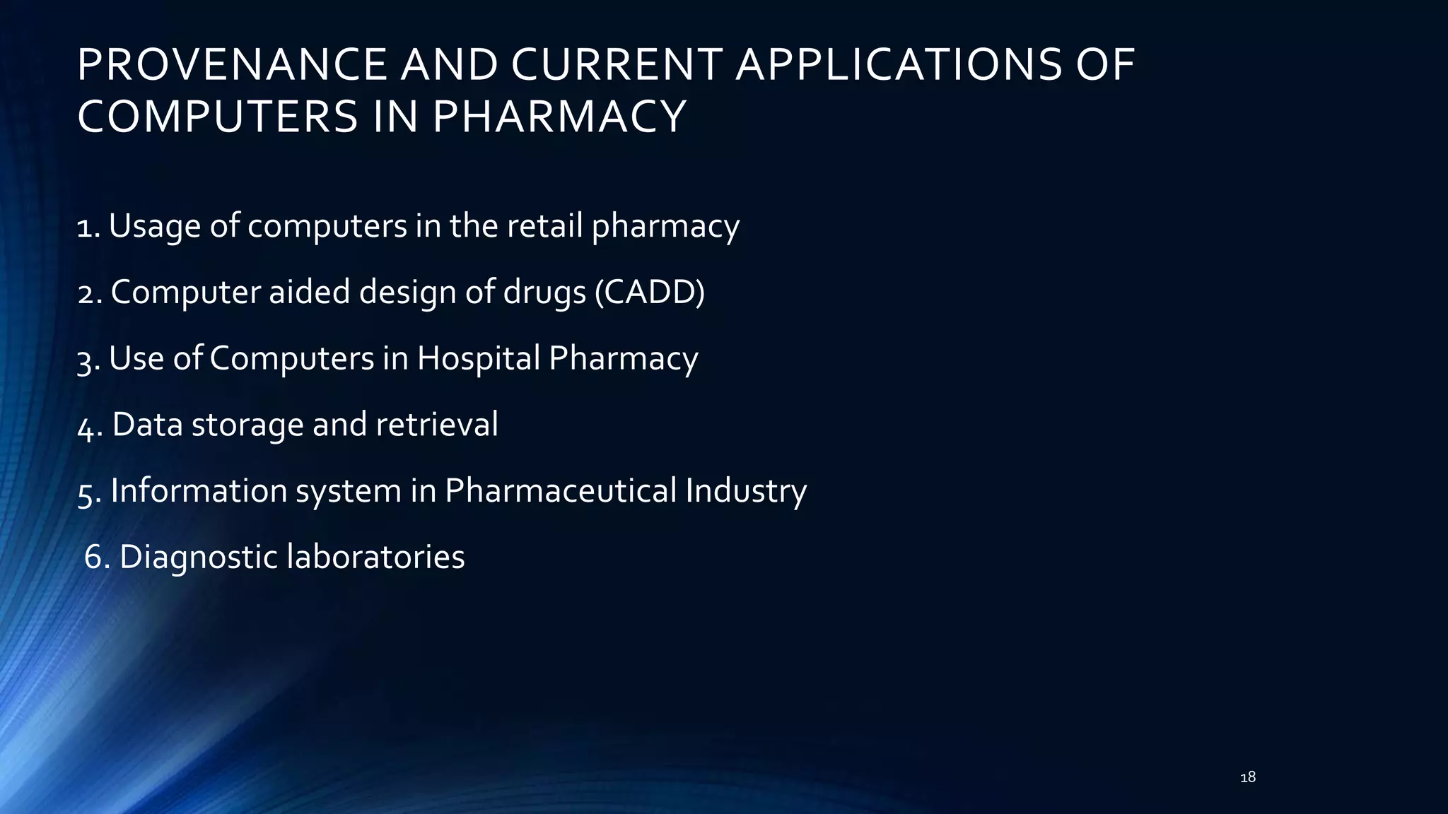 History of computers in pharmaceutical research | PPTX