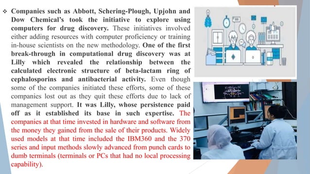 History of computers in pharmaceutical research & development | PPTX ...