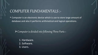 HISTORY OF COMPUTER presentation in english.pptx | Computing ...