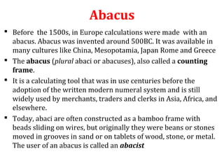 History of computing | PPT