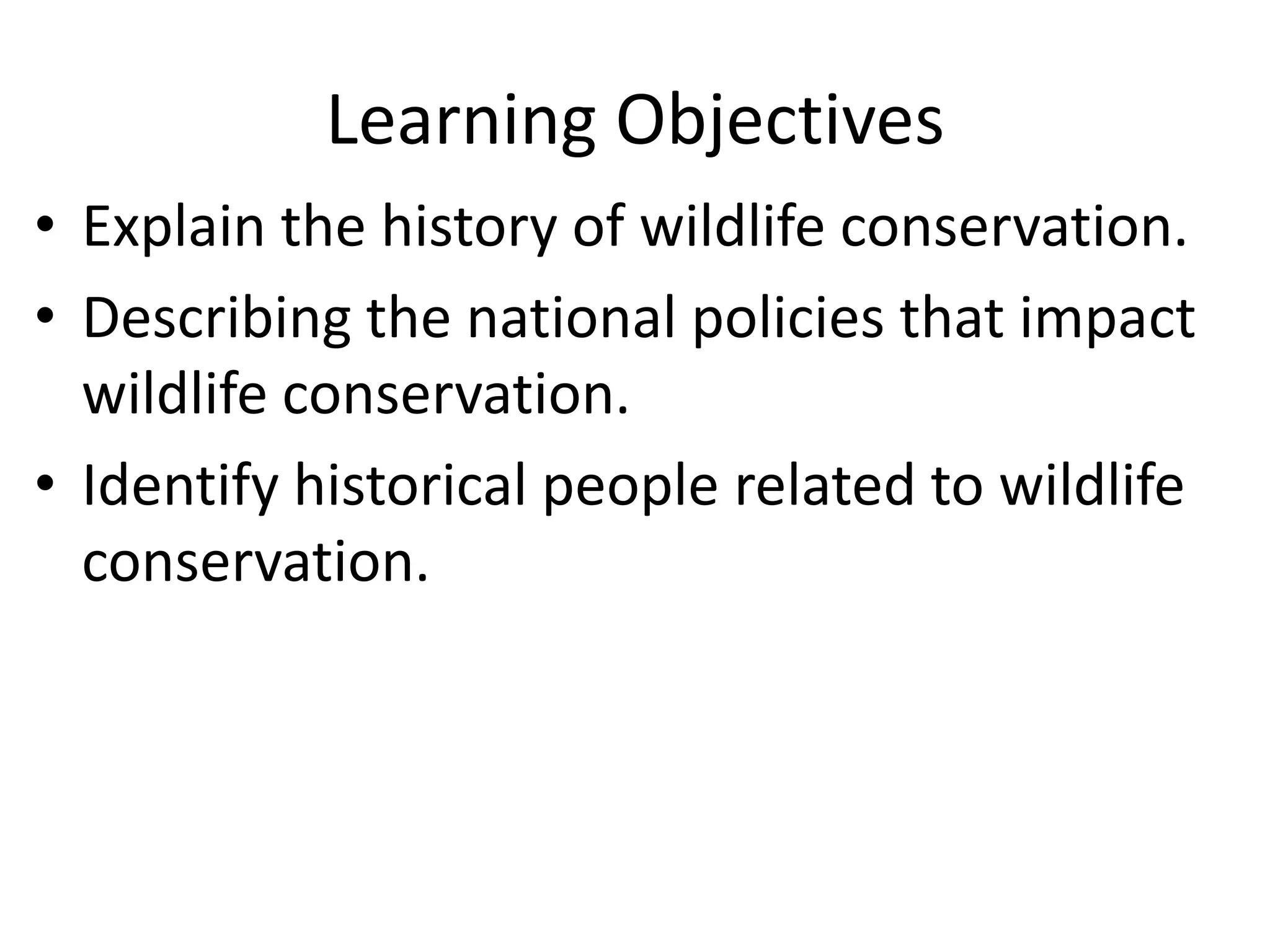 History of conservation | PPTX