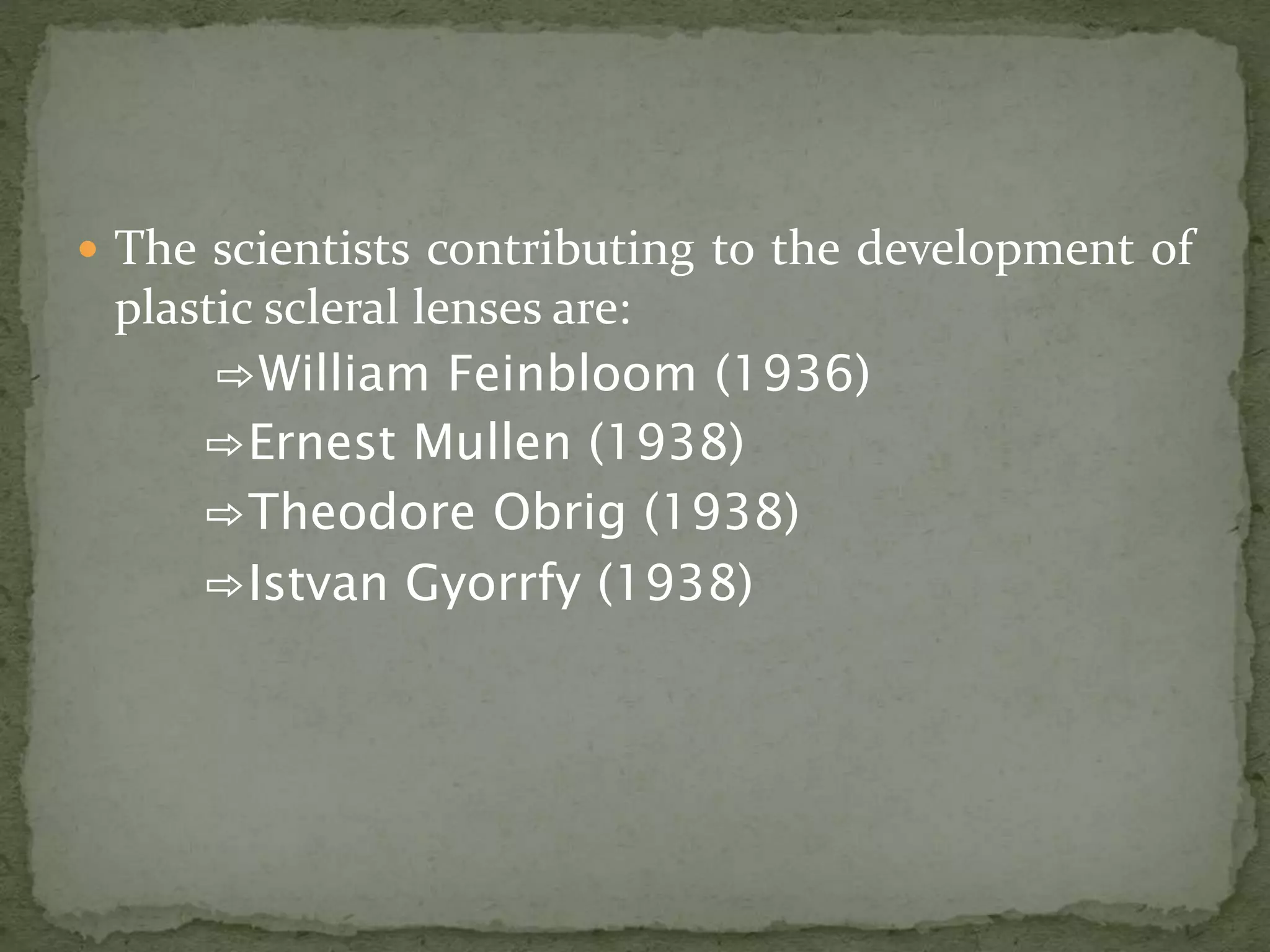 History of contact lens | PPTX