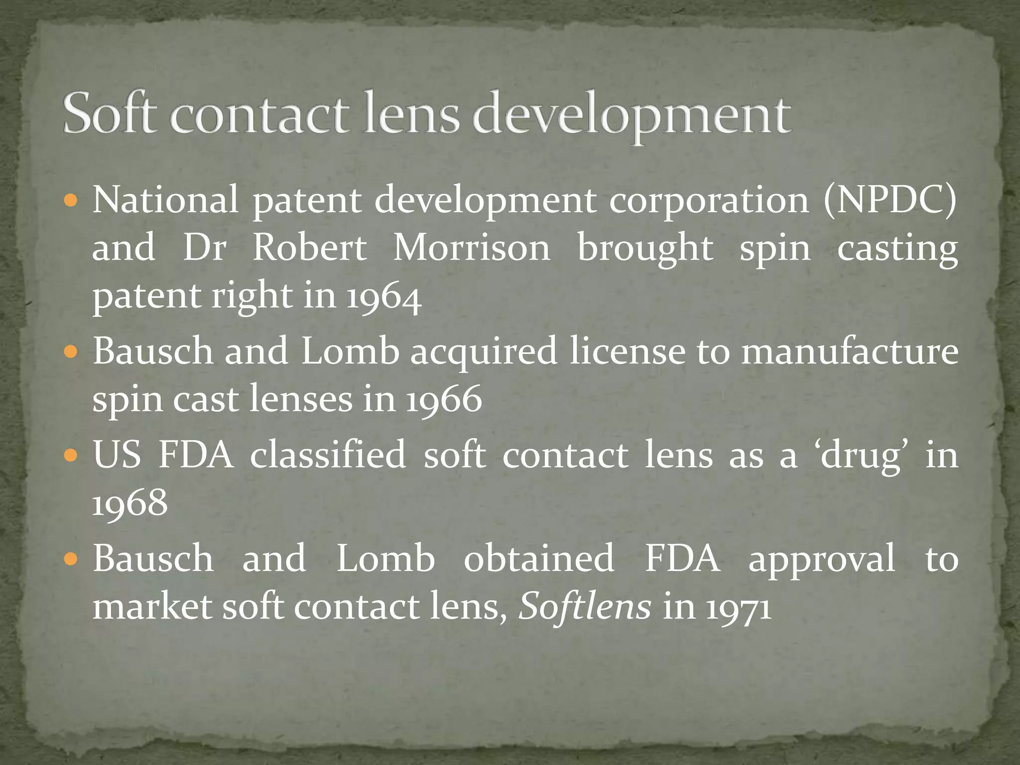History of contact lens | PPTX