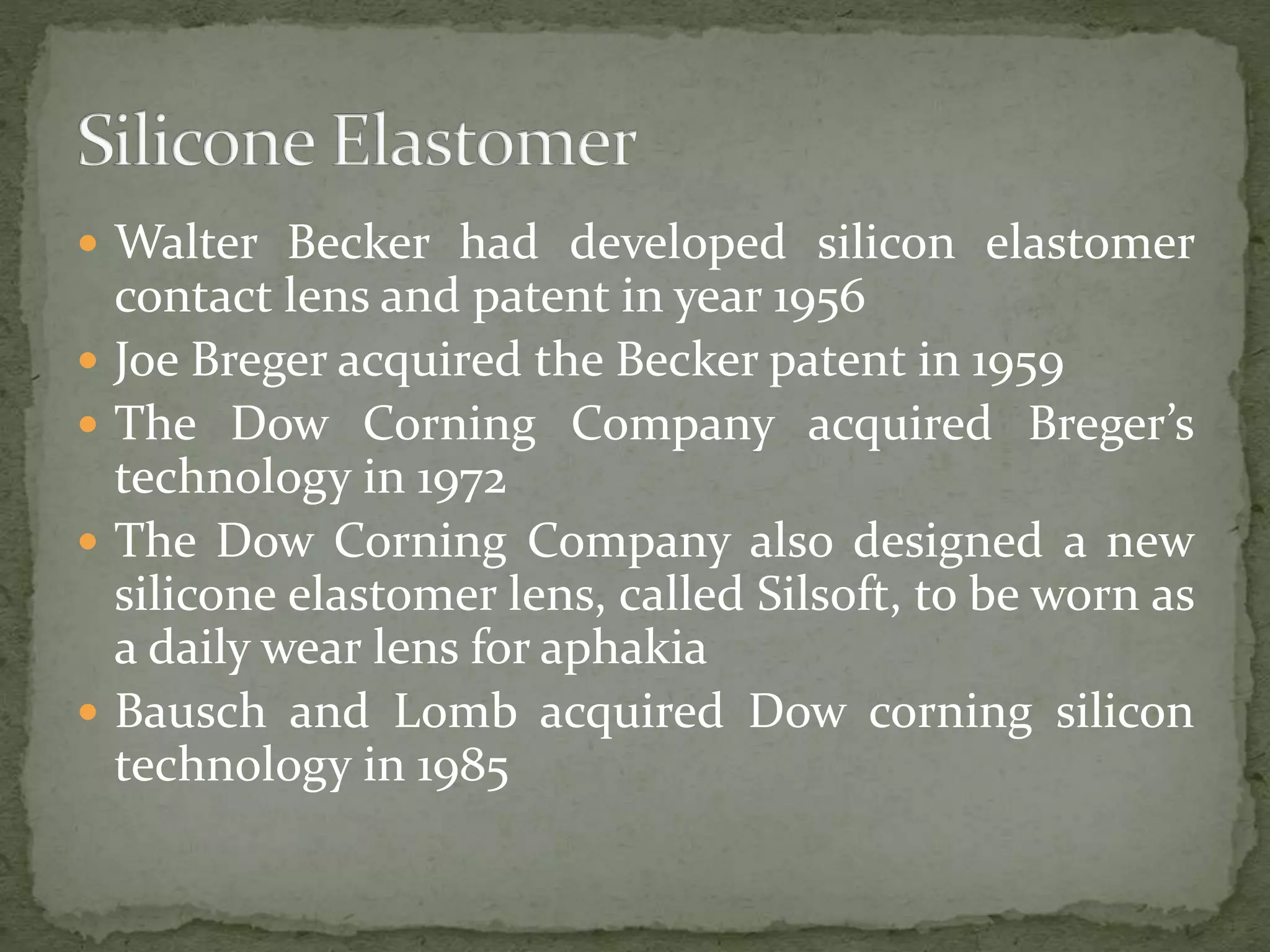 History of contact lens | PPTX