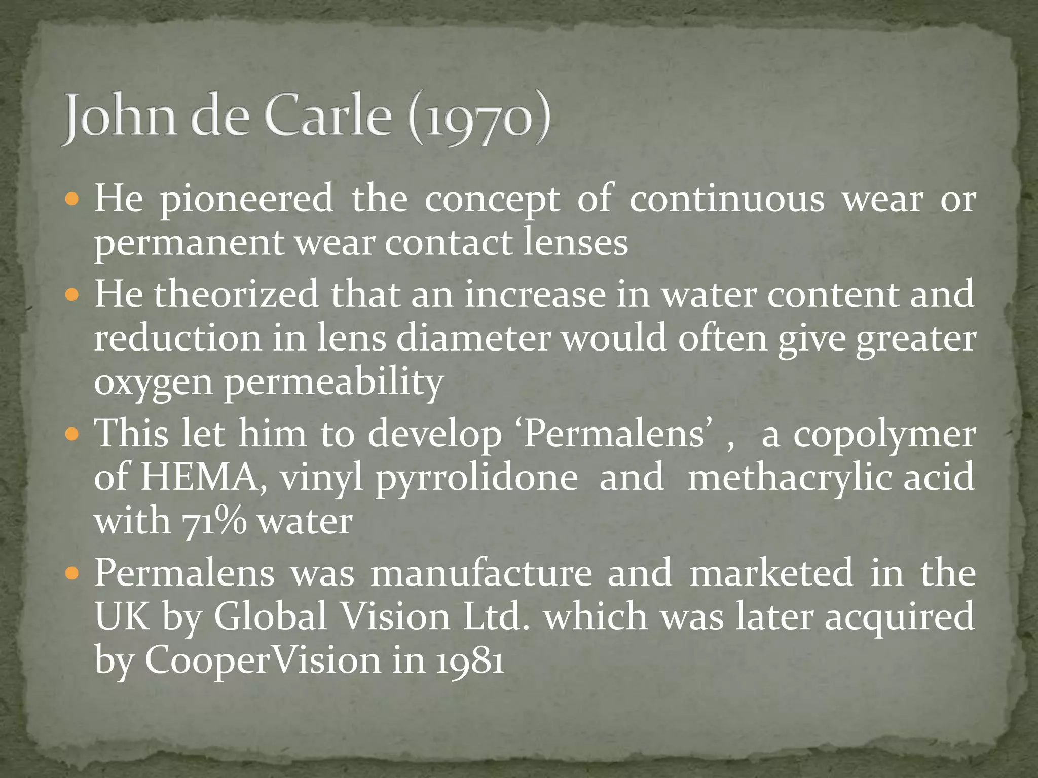 History of contact lens | PPTX