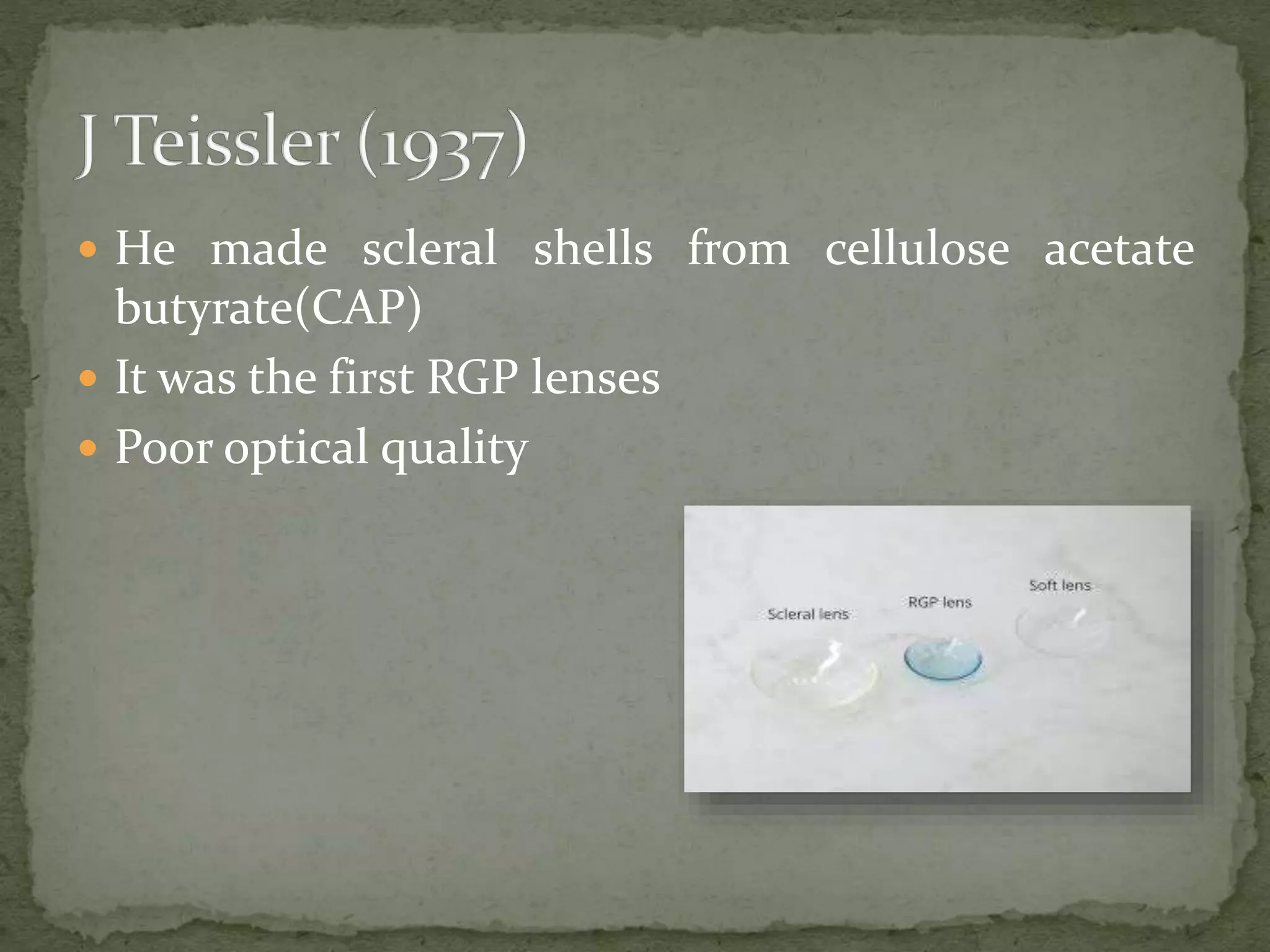 History of contact lens | PPTX