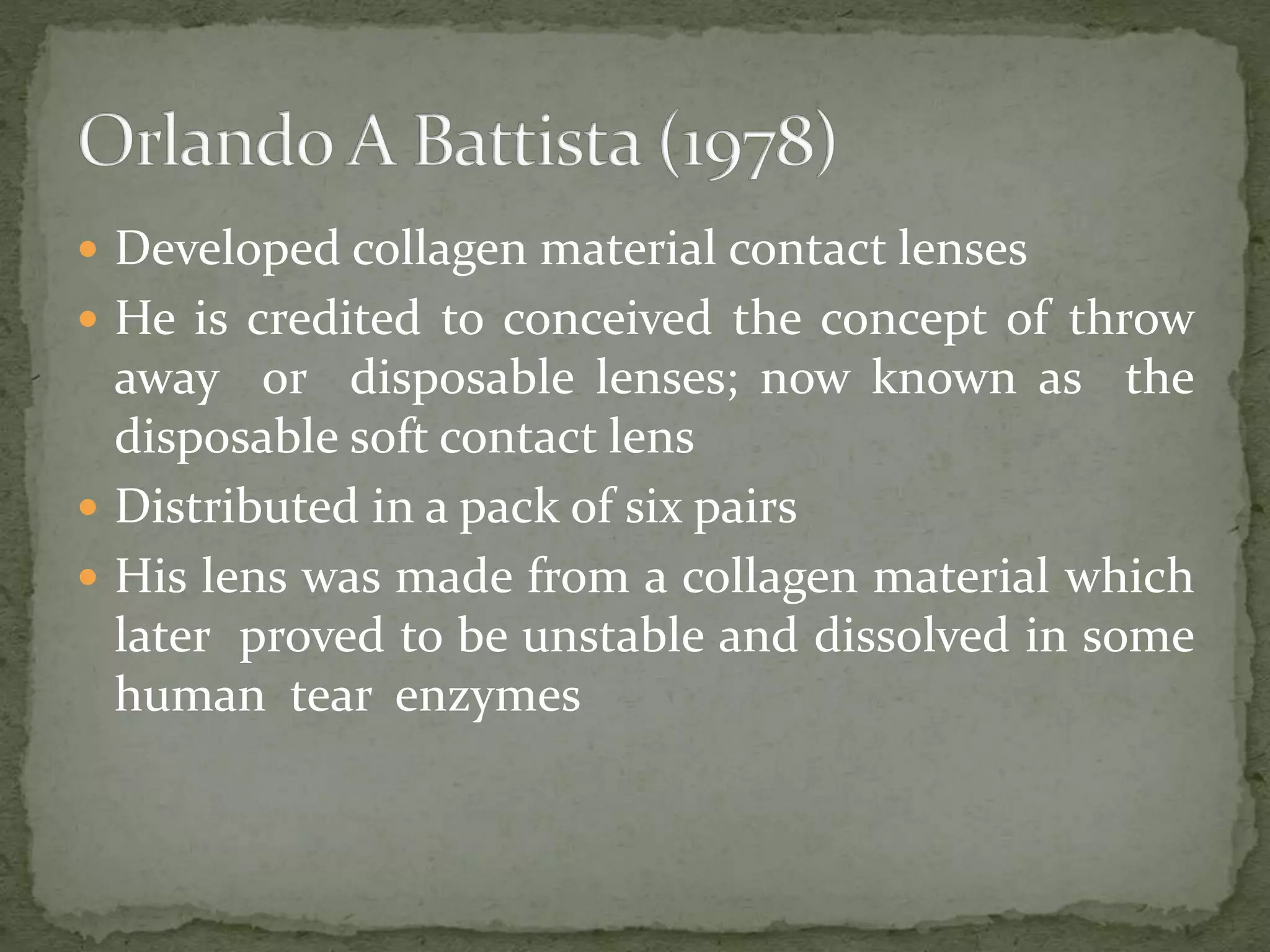 History of contact lens | PPTX