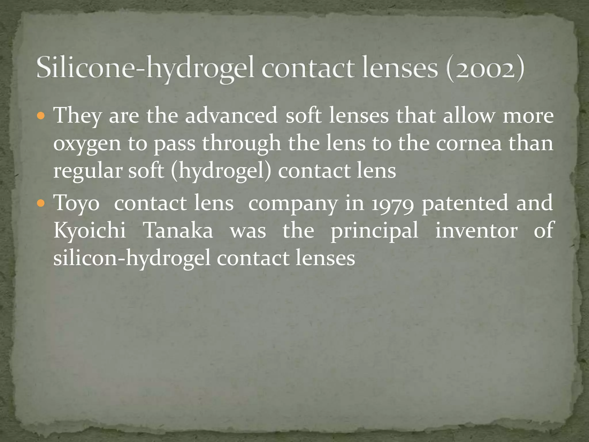 History of contact lens | PPTX