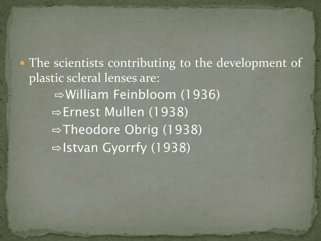 History of contact lens | PPTX