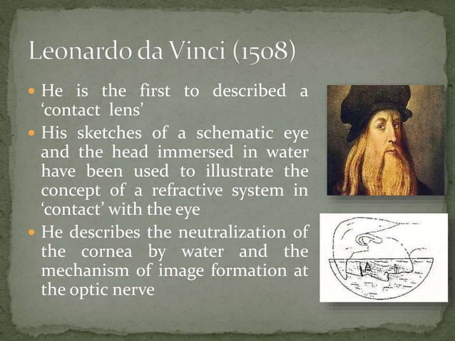History of contact lens | PPTX