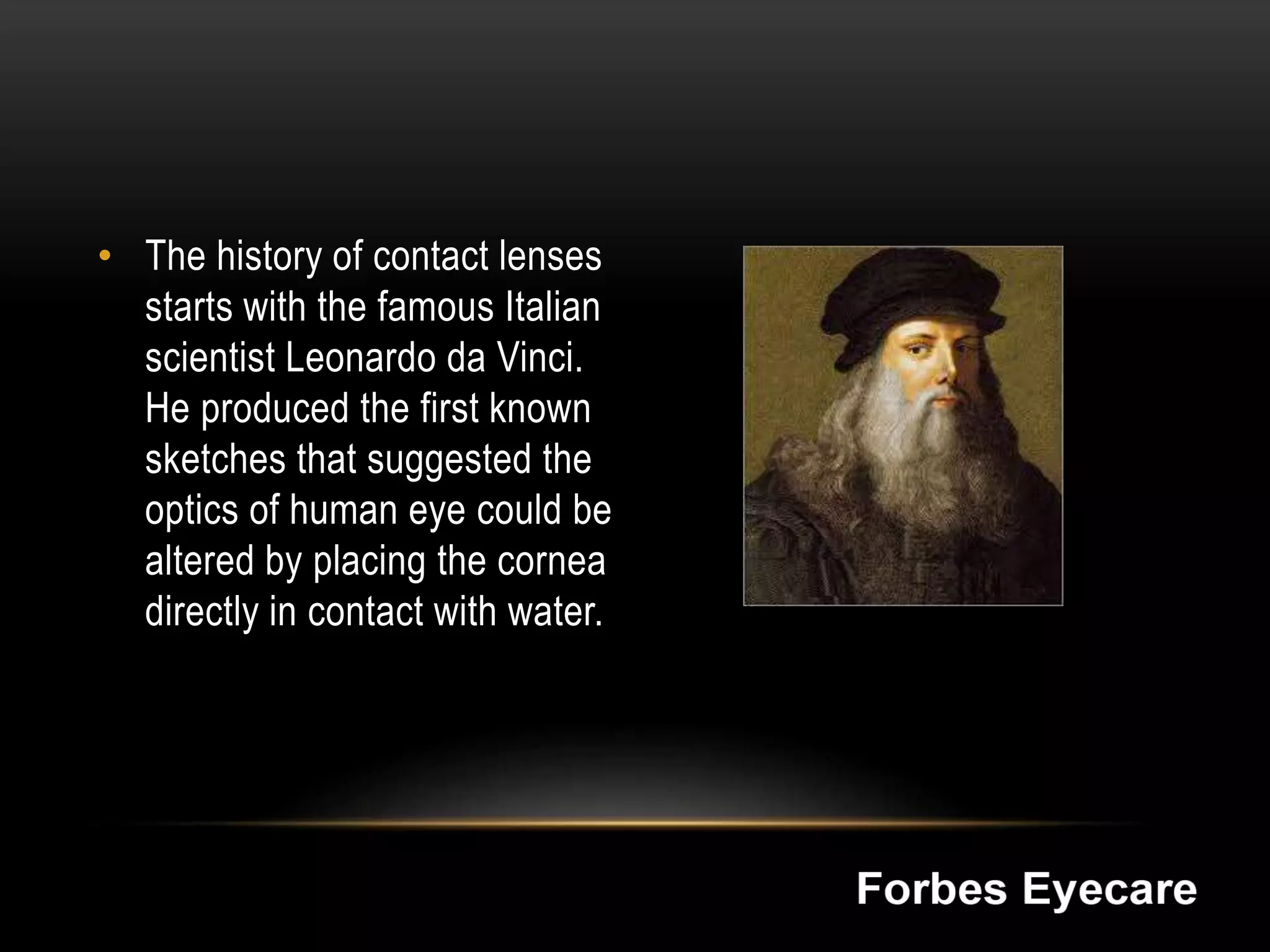 History of contact lenses | PPTX