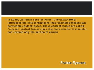 History of contact lenses | PPT