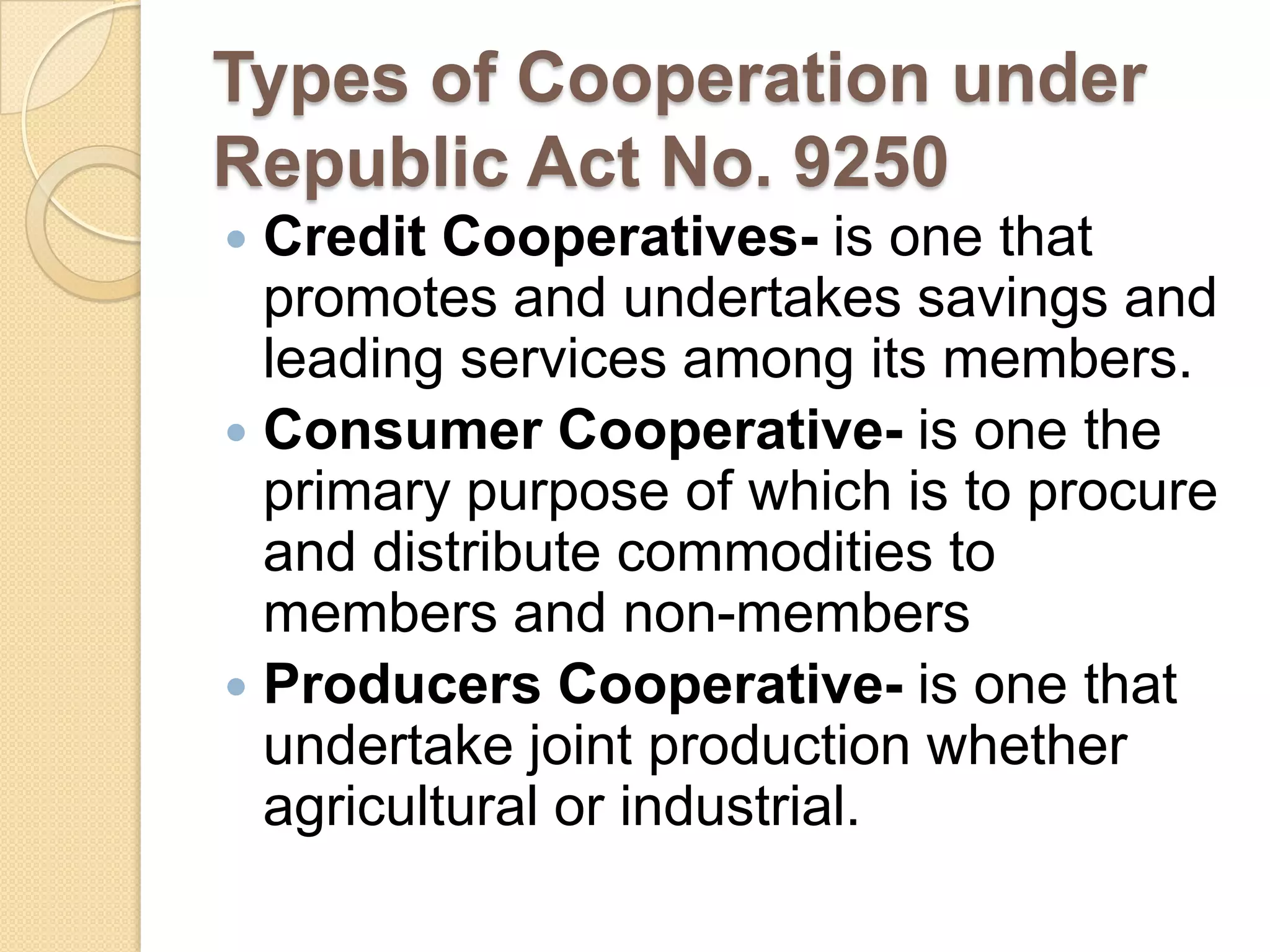 History of cooperatives in the philippines | PPTX