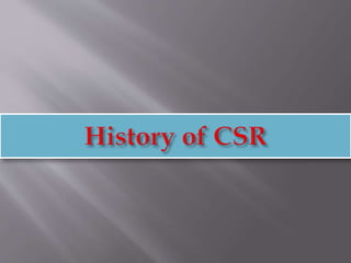 History of corporate social responsibility | PPTX | Business | Business ...