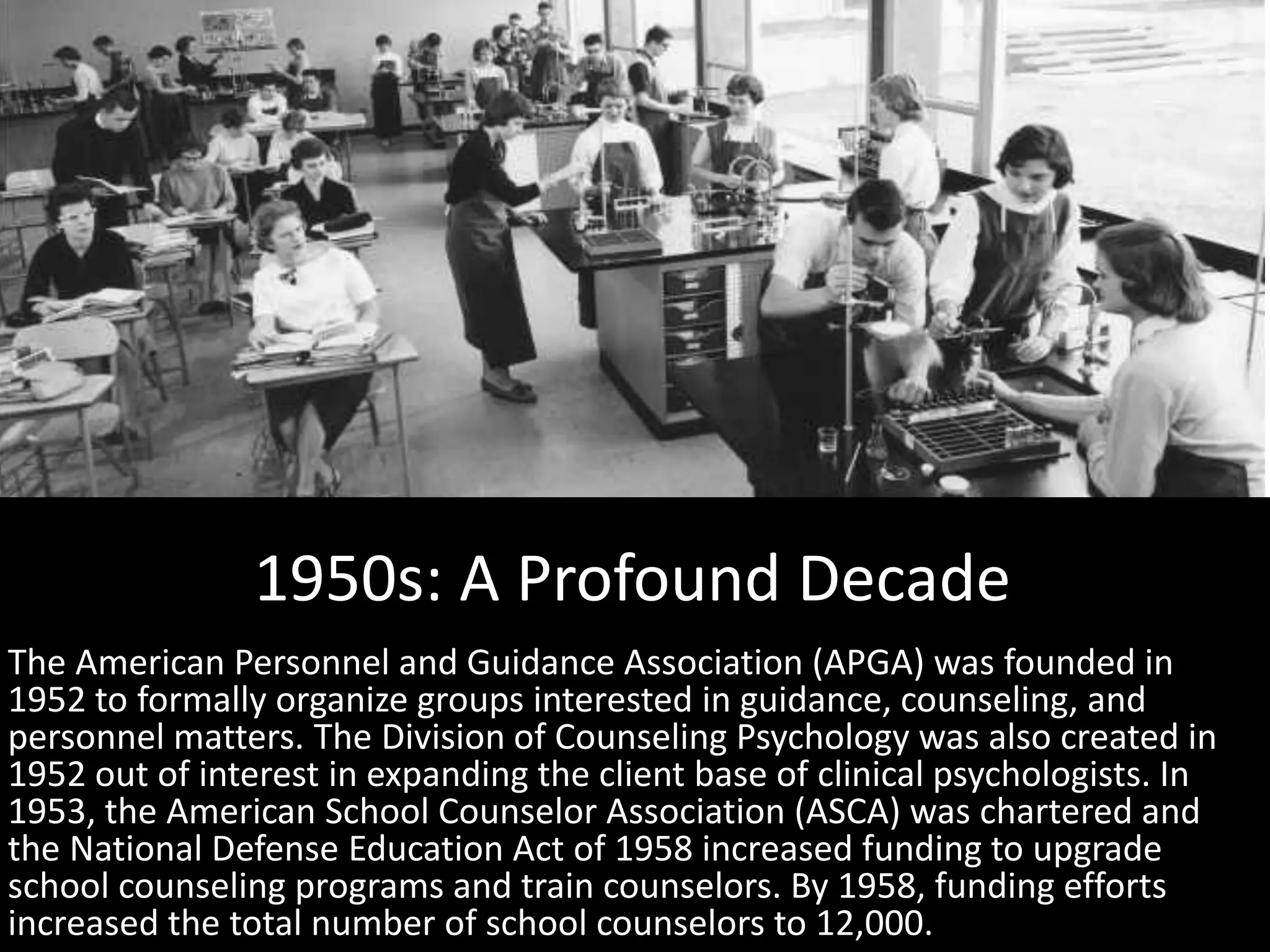 History of Counseling Timeline | PDF