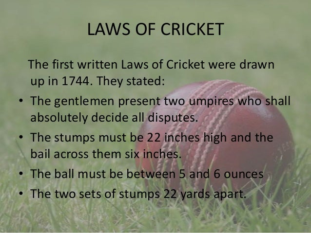 History of cricket by 9-c