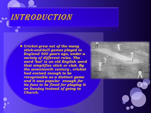 History of cricket | PPT