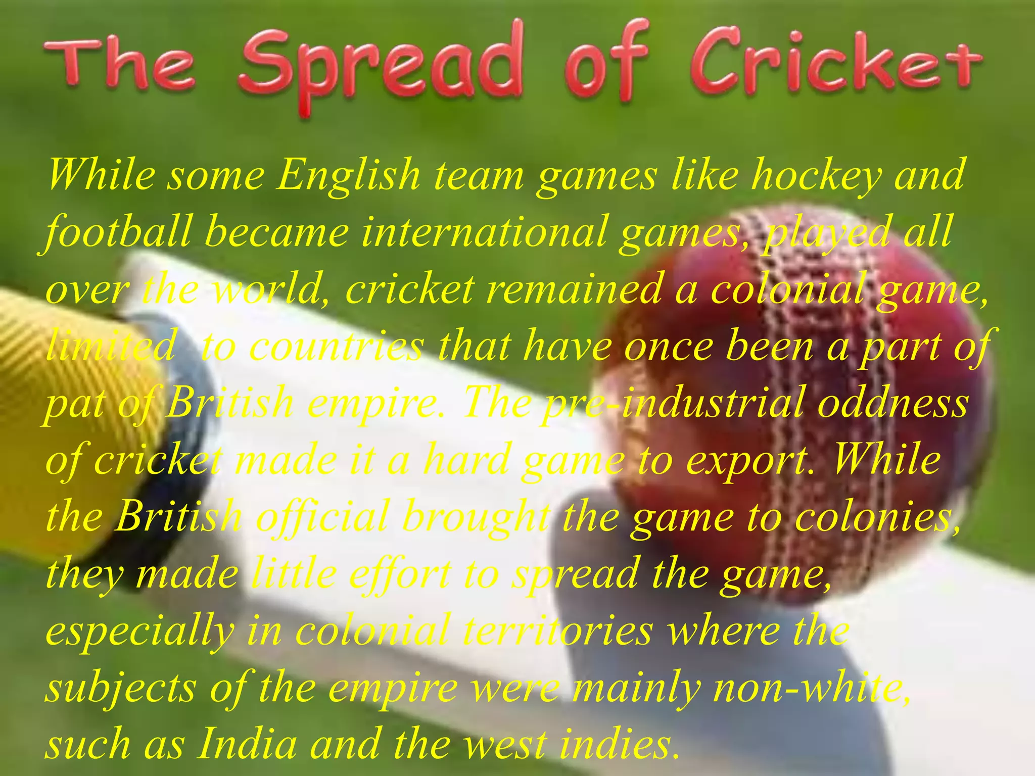 History of cricket | PPTX