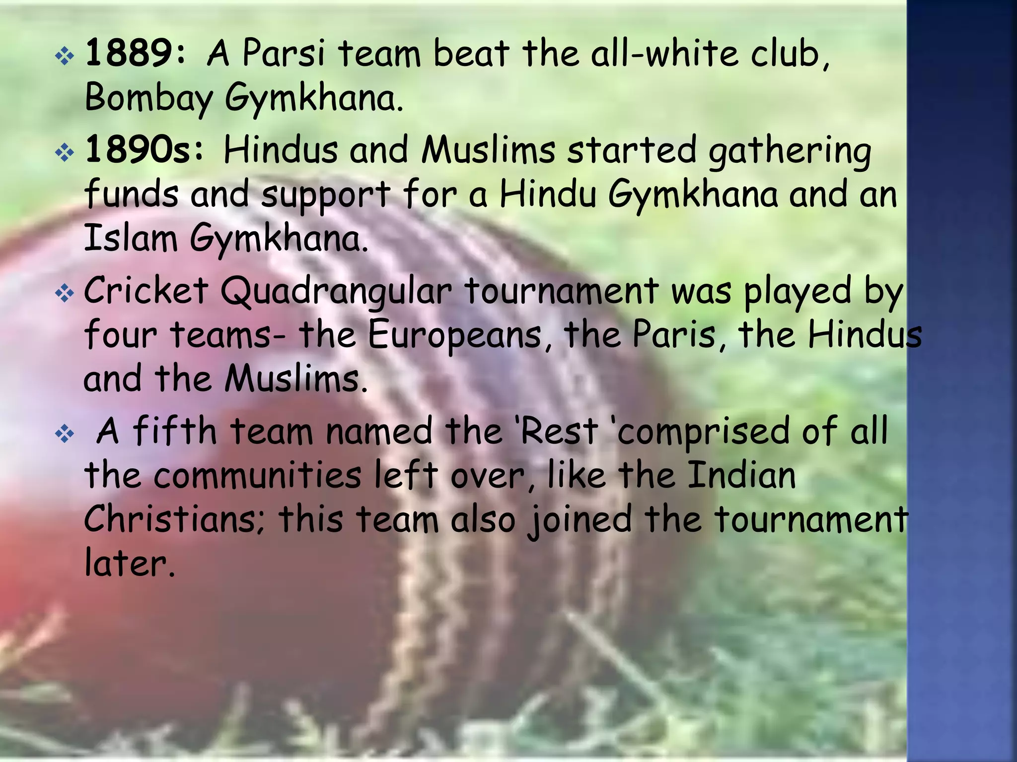 history of cricket | PPTX