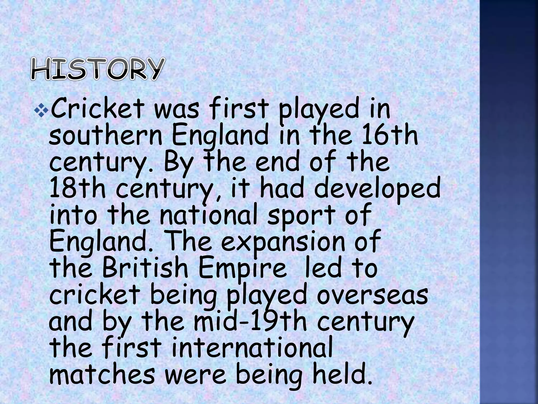history of cricket | PPTX
