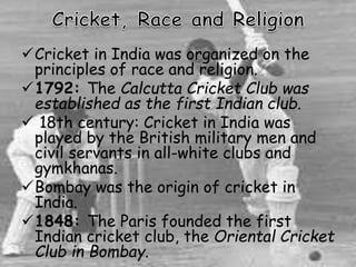 History of cricket | PPTX