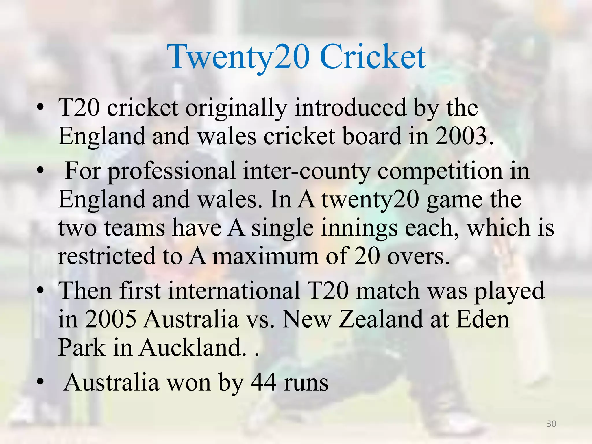 History of cricket | PPTX