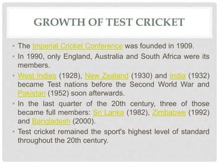 History of cricket | PPTX