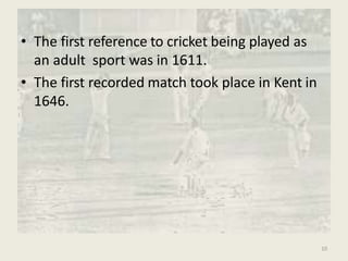 history of cricket by arnav english project.pptx
