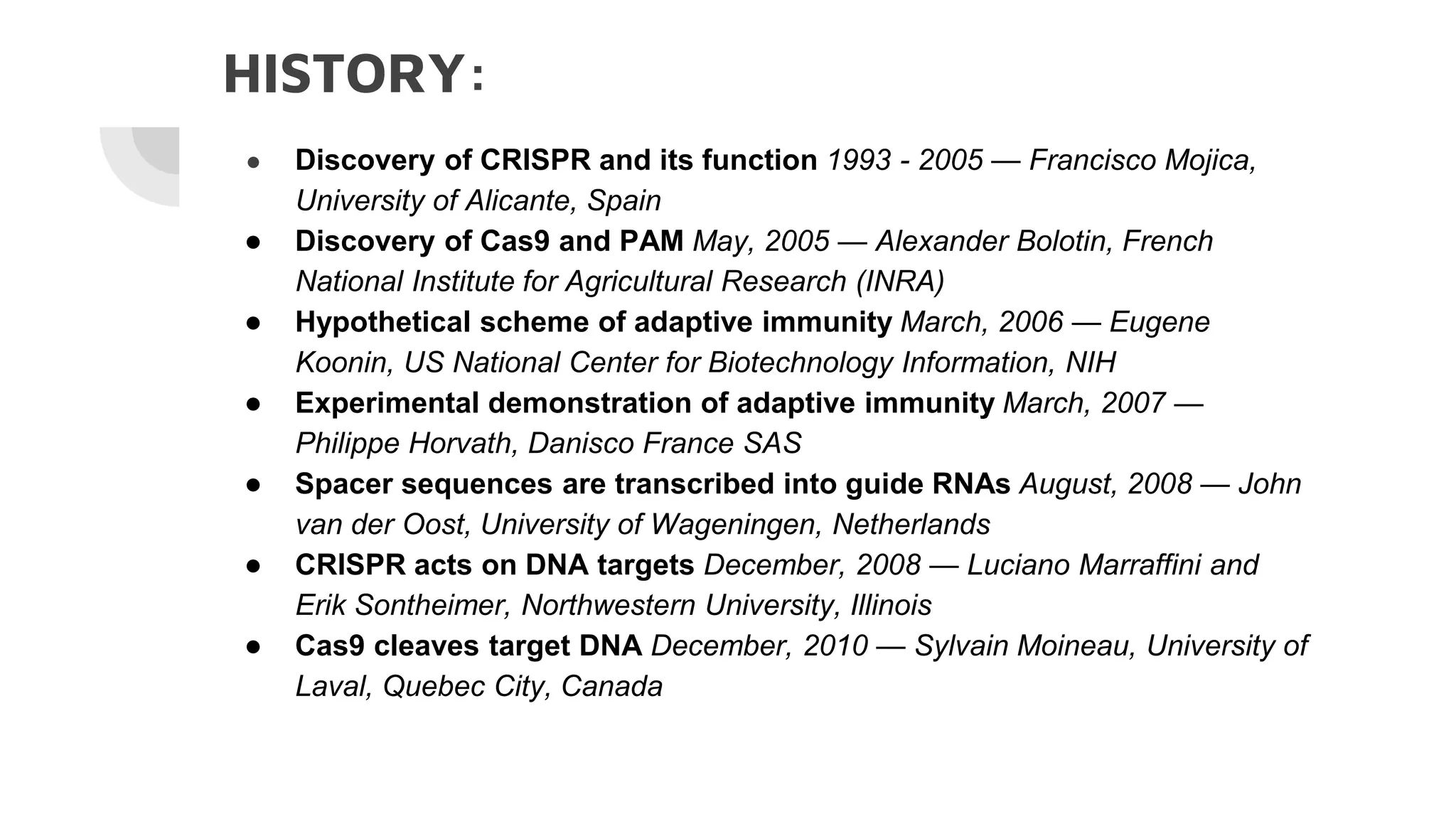 HISTORY OF CRISPR CAS-MAJOR INVENTIONS AND IT’S APPLICATION.pptx